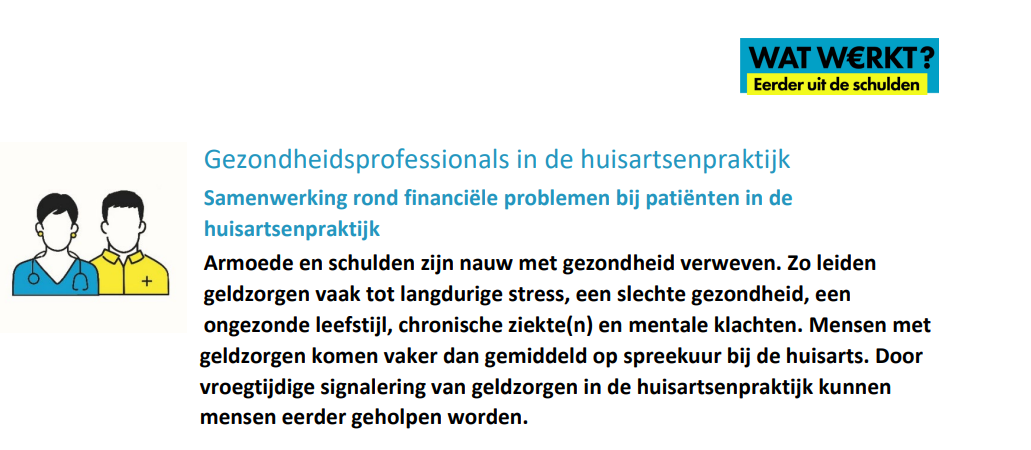 Samenwerking rond financiële problemen bij patiënten in de ...